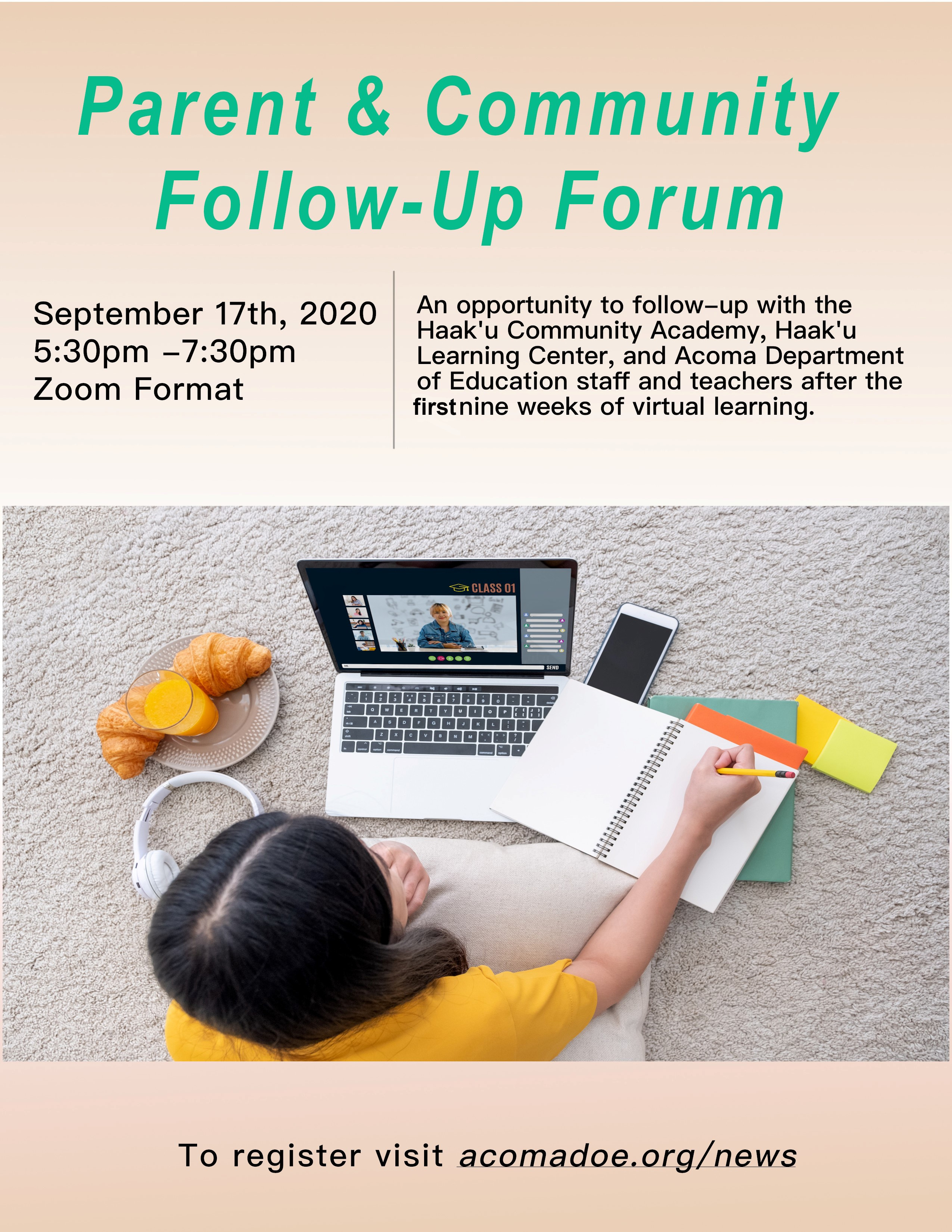 Parent & Community Follow-Up Forum – Acoma Department of Education