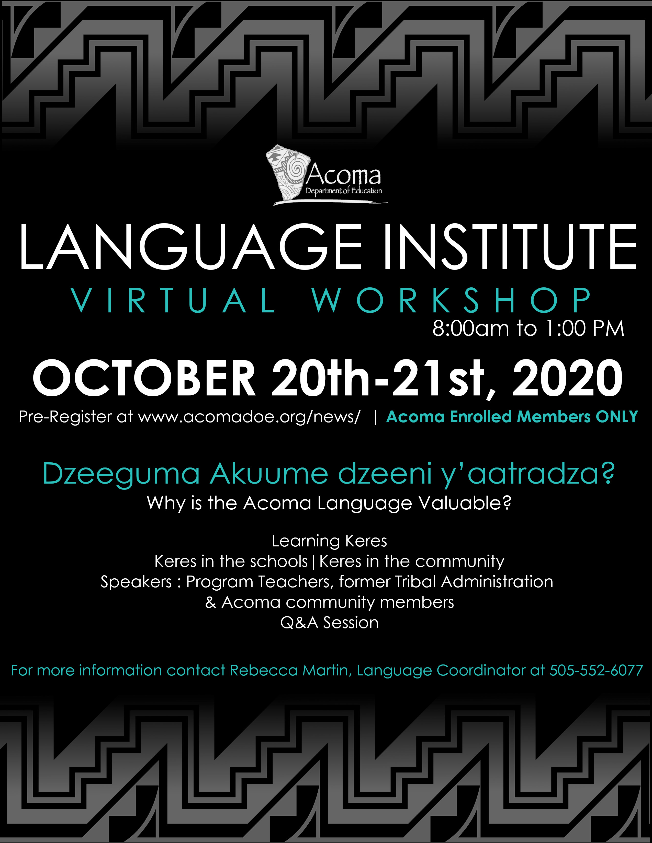 Virtual Keres Language Institute – Acoma Department of Education
