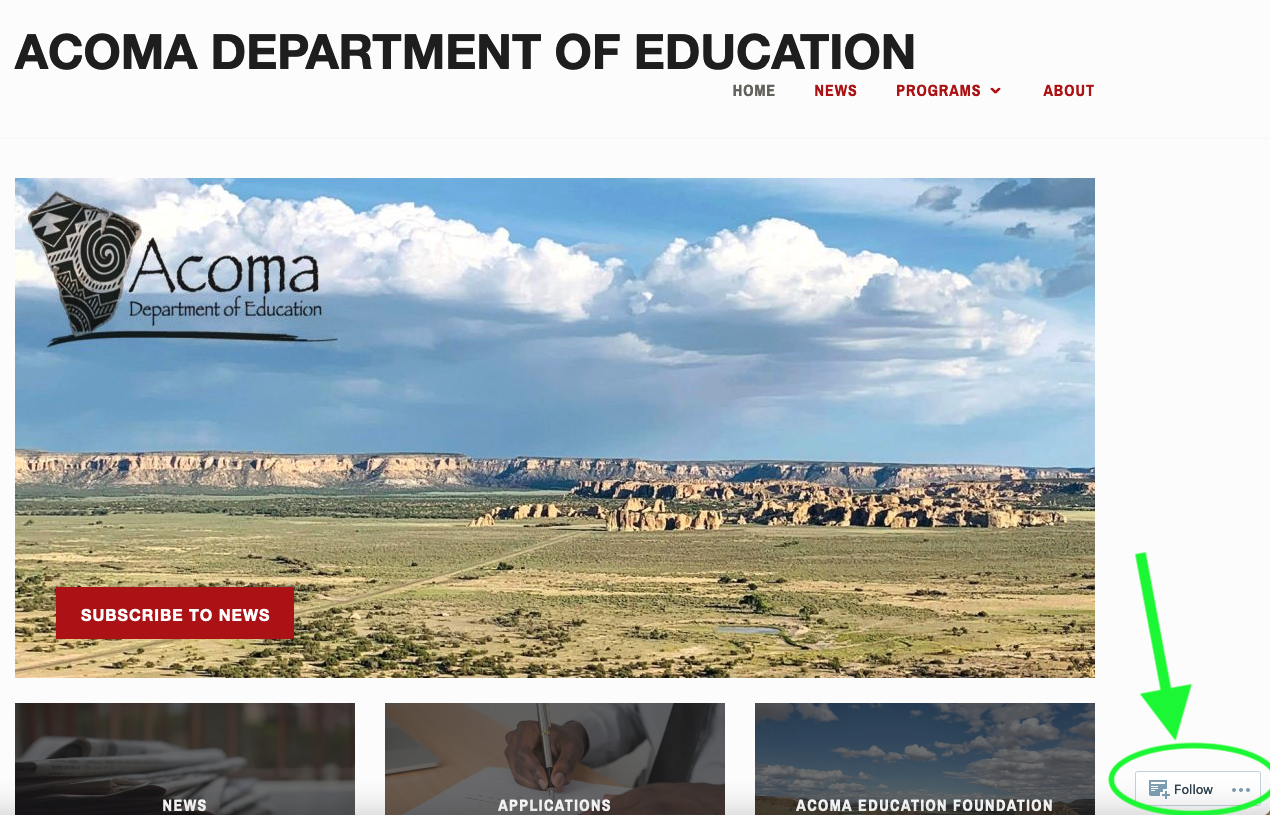 Subscribe to News – Acoma Department of Education