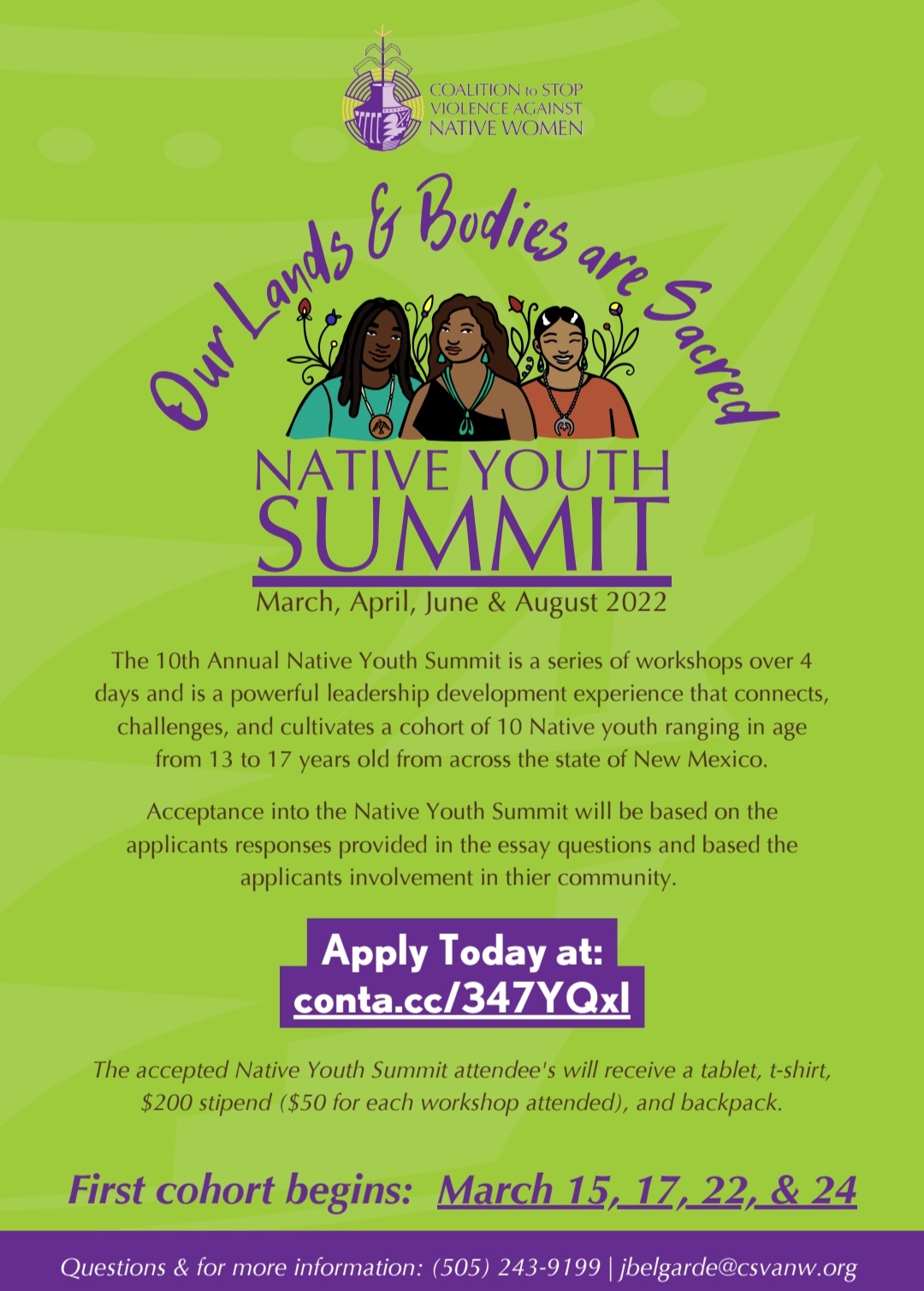 Attention youth !! Native Youth Summit (see flyer for more information ...