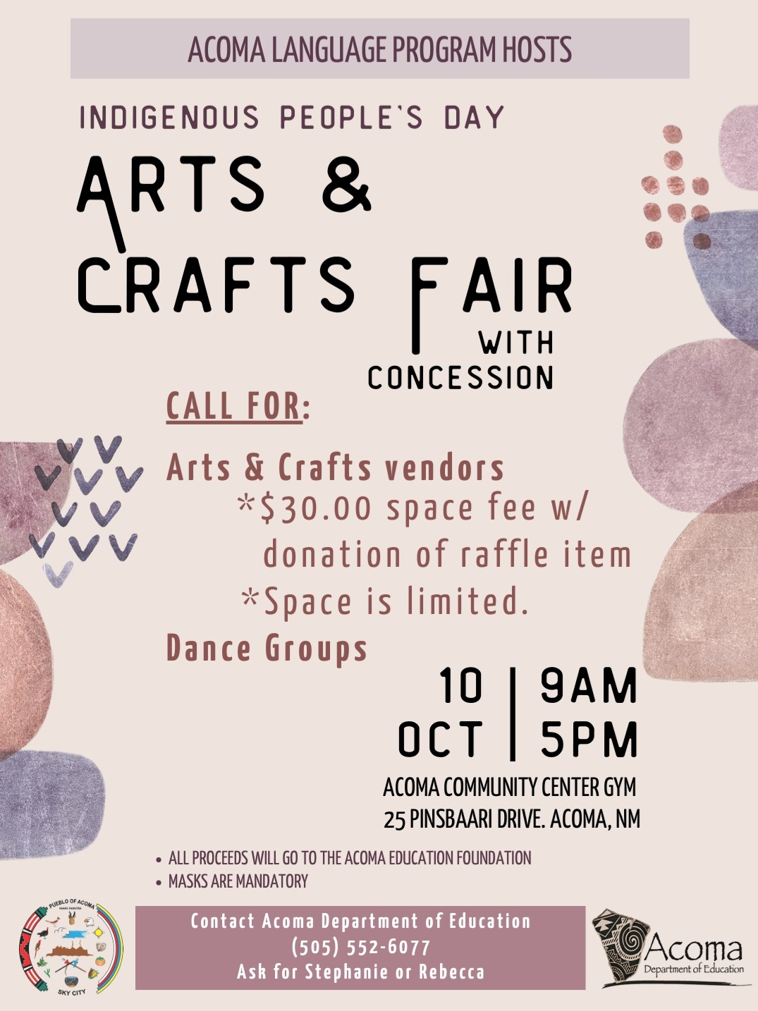 Acoma Language Program Arts & Crafts Fair – Acoma Department of Education